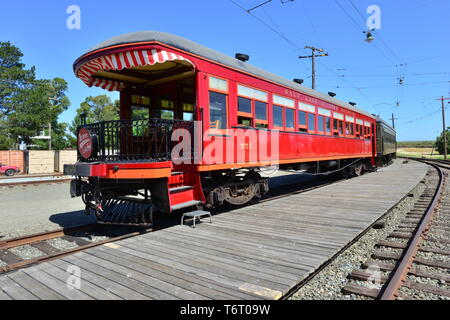 A early 1900's American electric train Stock Photo - Alamy