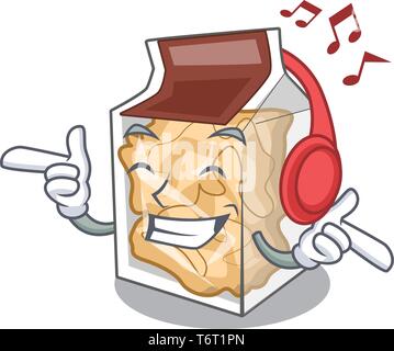 With headphone pork rinds in the character plastic Stock Vector Image ...
