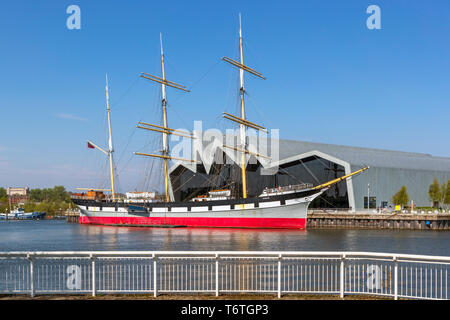 Glenlee tall ship, built in 1896, a three masted barque, now berthed on ...