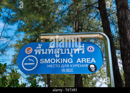 Phuket sign on Patong beach in Thailand. The big landmark sign of ...