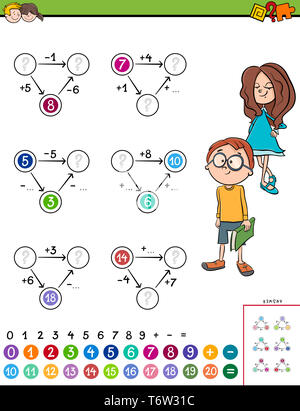 maths calculation educational puzzle for kids Stock Photo - Alamy