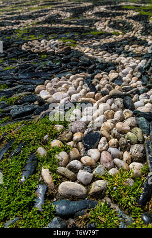 textured pebble pavement Stock Photo - Alamy