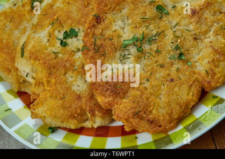 Bramboraky , Potato pancake, Czech cuisine, Traditional assorted dishes ...