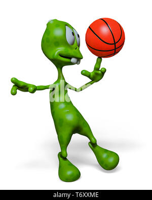 green alien exploring arround. This alien will put some fun in yours ...