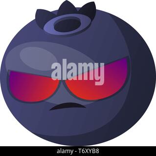 Angry fresh blueberry character design with mascot Stock Vector Image ...
