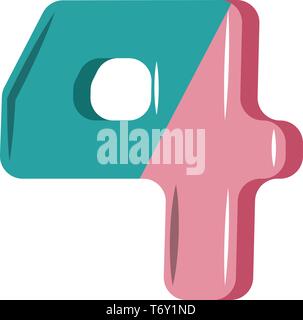 Numeral White Color Isolated on Background Set Stock Vector Image & Art ...