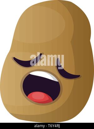 Cartoon illustration of funny comic potato vegetable food character ...