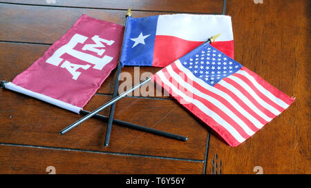Flags of Texas and Texas A&M University; Lone Star flag and TAMU logo ...