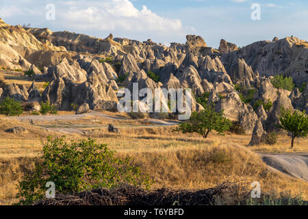 Beautiful land formations of Cappadocia in Turkey Stock Photo - Alamy
