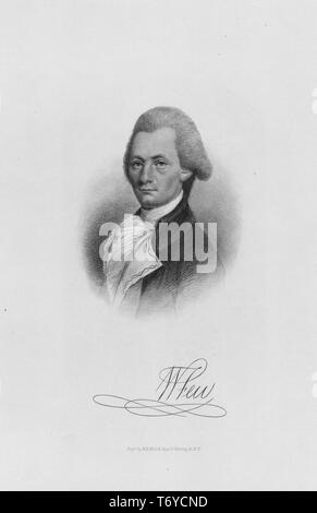 Engraved portrait of William Few, Founding Father of the United States ...