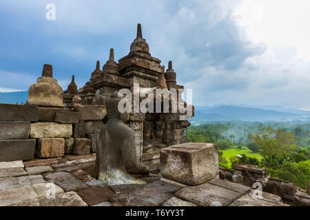 Borobudur Buddist Temple - island Java Indonesia Stock Photo - Alamy