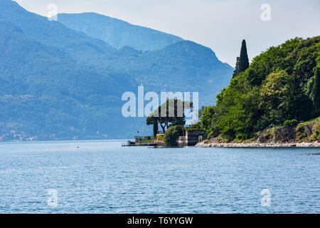 Lake Como shore from ship view Stock Photo - Alamy