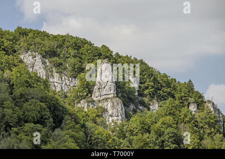Rock formation in the Danube Valley near Beuron Stock Photo - Alamy