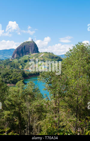 Panoramic view from the Rock of Guatape (El Penol) near Medellin ...