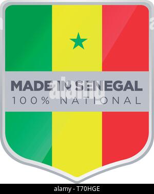 Made in Senegal graphic and label. Element of impact for the use you ...