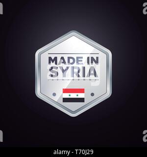 made in Syria red stamp isolated on white background Stock Vector Image ...