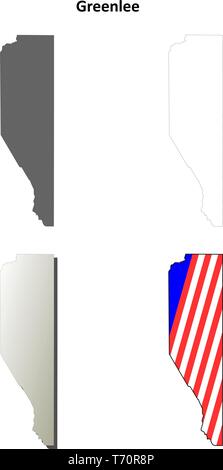 Greenlee County (Arizona) outline map set Stock Vector Image & Art - Alamy