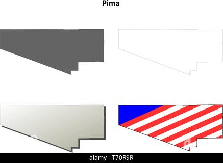 Pima County (Arizona) outline map set Stock Vector Image & Art - Alamy