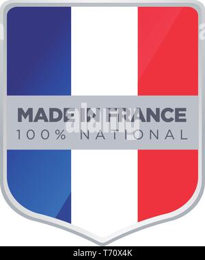 Made in France product manufactured original brand stamp badges sticker ...