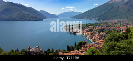 Menaggio, Como Lake. Panoramic aerial view of Como Lake scenery above ...