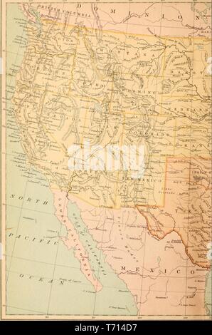 NORTH AMERICA: Map, 1870 Stock Photo - Alamy
