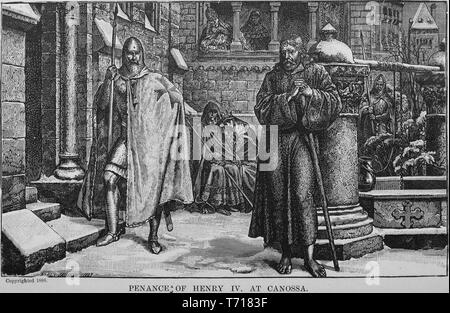 Holy Roman Emperor Henry IV arguing with Pope Gregory VII at Worms ...