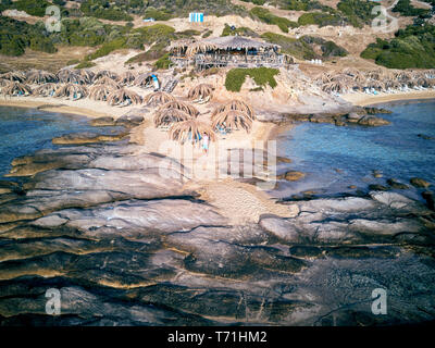 Beautiful beach top aerial view drone shot Stock Photo - Alamy