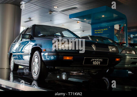 Old proton cars with old logos for show inside proton company Stock ...