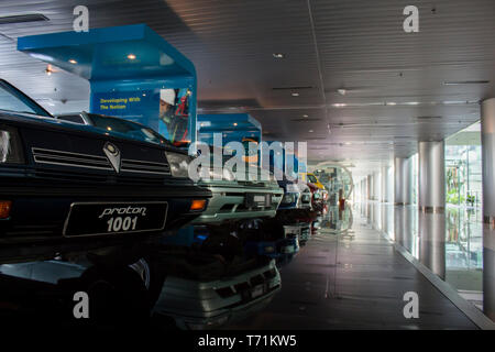 Old proton cars with old logos for show inside proton company Stock ...