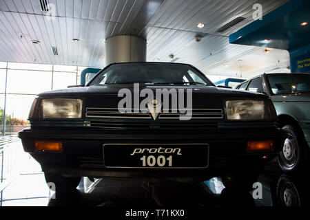 Old proton cars with old logos for show inside proton company Stock ...