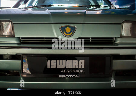 Old proton cars with old logos for show inside proton company Stock ...