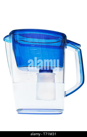 Modern water filter jug on white background Stock Photo - Alamy