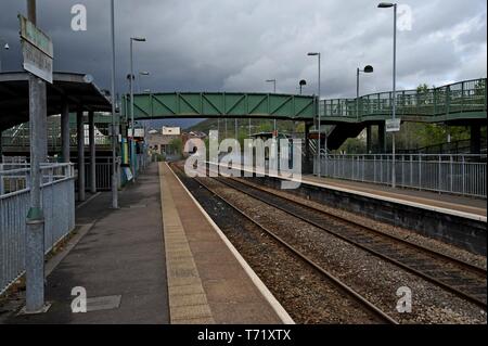 Mountain Ash, Welsh Valleys, South Wales, from the air Stock Photo - Alamy
