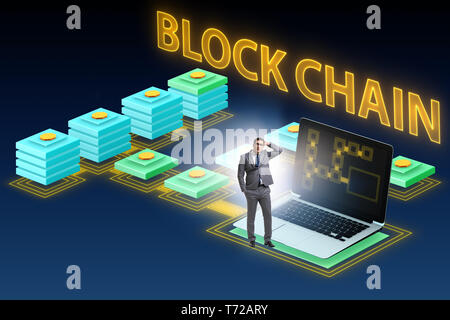 Confused employee about blockchain concept Stock Photo - Alamy