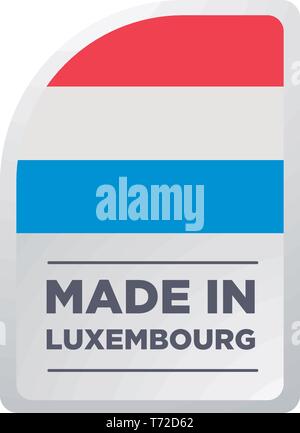 Luxembourg round stamp. Round logo with country map and title. Stylish ...