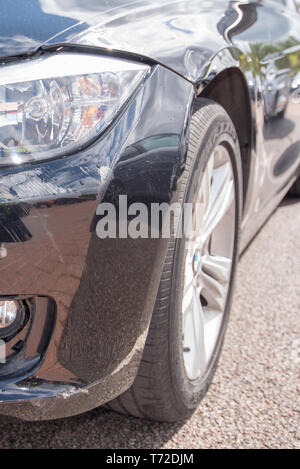 Car Crash: Damage and details to bodywork from non fatal accident RTC ...