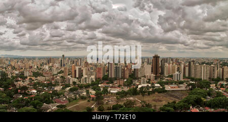 Panoramic cityscape of the modern skyscrapers of Curitiba, the state ...