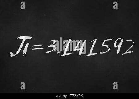 number pi written on chalkboard Stock Photo - Alamy