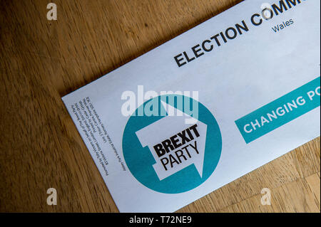 Brexit Party election campaign communication leaflet Stock Photo - Alamy