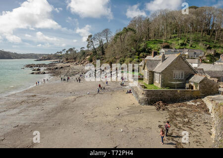 Durgan Village, Cornwall, England, UK Stock Photo - Alamy