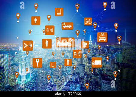 Ridesharing and carpooling concept in the city Stock Photo - Alamy