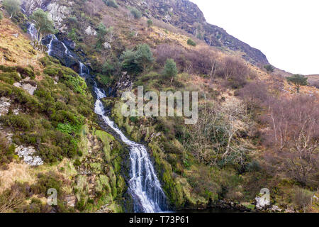 Aerial of Assaranca Waterfall in County Donegal - Ireland Stock Photo ...