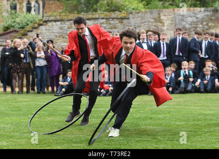 Annual Hoop Trundle - Kings School Ely Stock Photo - Alamy