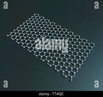 Molecular model of sheet of boron nitride Stock Photo - Alamy