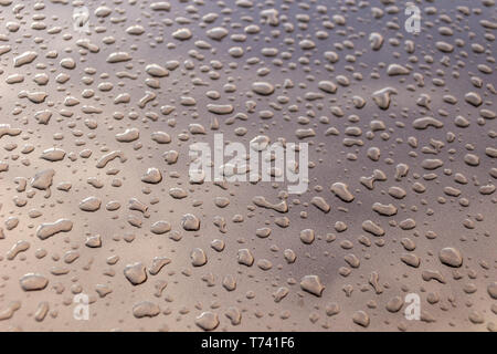 Water drops on the metal, a metal surface detail color by drops of ...