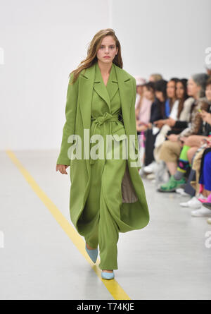 Tbilisi, Georgia. 3rd May, 2019. A model presents a creation of ...