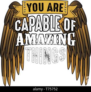 Do amazing things, vector. Motivational inspirational positive quotes ...