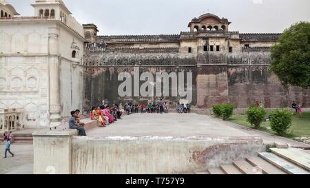 Visitors at the Qila Mubarak Fort in Patiala district of Punjab. Qila ...