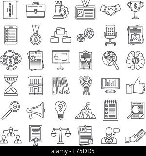 Corporate governance icons set, outline style Stock Vector Image & Art - Alamy