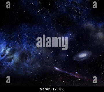 panorama colorful background with nebula galaxy space Stock Photo - Alamy